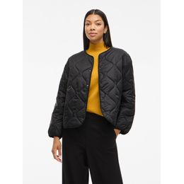Steppjacke Vila "VIDUNE LIGHT JACKET - NOOS", Damen, Gr. 38, schwarz (schwarz beauty), Steppware, Obermaterial: 100% Polyester, unifarben, regular fit normal, Rundhals, Jacken Steppjacke