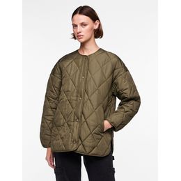 Pieces Damen Steppjacke "PCSTELLA QUILTED JACKET NOOS BC", gr&uuml;n, Gr. M, unifarben, Steppware, Obermaterial: 100% Polyester, Jacken, Kunstfaser