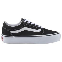 Vans Damen Plateausneaker "Ward Platform", Gr. 37, schwarz-wei&szlig;, Textil, Schuhe, aus textilem Canvas-Material