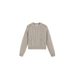 Scalpers Pullover 'Lurex V' Damen Gr&ouml;&szlig;e L ecru / wei&szlig;