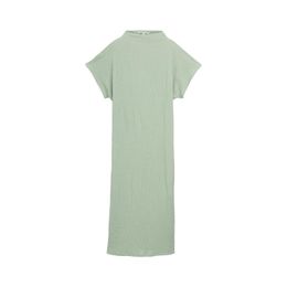 Tom Tailor Denim Damen Midi-Kleid mit Stehkragen, gr&uuml;n, Uni, Gr. XS