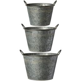 IB Laursen Pflanzt&ouml;pfe im 3er Set konisch mit Griffen Urban Garden IB Laursen Online Shop