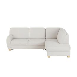 Smart Ecksofa mit Schlaffunktion Valencia &brvbar; grau &brvbar; Ma&szlig;e (cm): B: 262 H: 90 T: 195.0