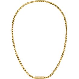 Gliederkette BOSS "DORAN", gold (gelbgoldfarben), Halsketten, Herren, Edelstahl, L: 56 B: 4,7mm, Gliederkette, B:4,7mm