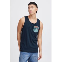 Tanktop Blend "BHTroppo", Herren, Gr. XL, blau (marineblaus), Web, 100% Baumwolle, gemustert, regular fit normal, Rundhals, Tops Tanktop, L&auml;ssiges Tanktop mit Rundhalssauschnitt