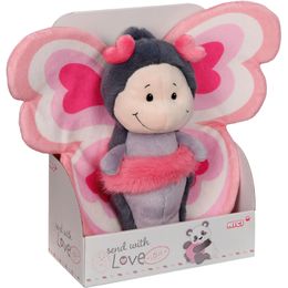 Kuscheltier Nici "Love, Schmetterling, 21 cm, in Geschenkbox", rosa, Pl&uuml;schfiguren, KinderB:20cm H:21cm L:10cm, Kuscheltier, enth&auml;lt recyceltes Material, B:20cm H:21cm L:10cm