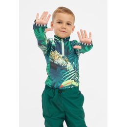 Langarmshirt WeeDo "JUNGLE", M&auml;dchen, Gr. 92, bunt (jungle_print), Obermaterial: 95% Polyester, 5% Elasthan, regular fit, Shirts Langarmshirt, Feuchtigkeitsregulierendes Funktionsshirt f&uuml;r Kinder