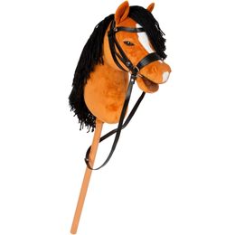 Steckenpferd Small Foot "Hobby Horse Melodie", braun, Steckenpferde, KinderB:13cm H:79cm T:28cm, Holz, Kunststoff, Metall, inkl. Halfter, Trense & F&uuml;hrstrick, B:13cm H:79cm T:28cm