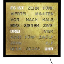 Wanduhr AMS, schwarz, Wanduhren, Damen, B/H/L: 40cm x 4cm x 40cm, Wanduhr, Quarzuhr, Digitaluhr, Wohnzimmer, Esszimmer, K&uuml;che, Arbeitszimmer,B&uuml;ro