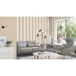 Vliestapete rasch "Vliestapete Perfecto VI 844238", beige, B:53m L:10,05m, Vlies, Tapeten