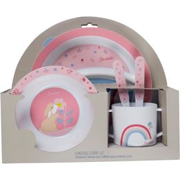Sterntaler Baby Kindergeschirr-Set "Hase Hanni, rund"quarzrosa, Motiv, Polypropylen, Geschirr-Sets