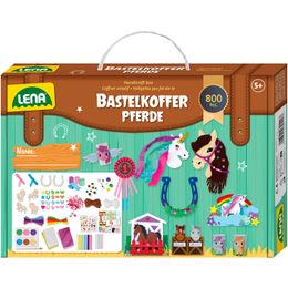 Kreativset LENA "Bastelkoffer Pferde, Premium", bunt, Kreativsets, Kinder, Kunststoff, Pappe