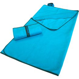 Sporthandtuch Dyckhoff "Mikrofaser Sporttuch", blau (karibik), B:60cm L:120cm, Microfaser, Obermaterial: 90% Polyester, 10% Polyamid, Handt&uuml;cher, auch als 2er Set erh&auml;tlich