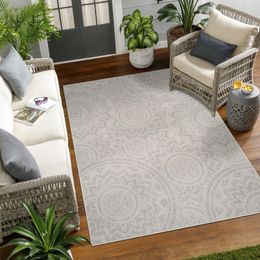 Teppich LIVABLISS "BENDIGO", beige (creme), B:160cm H:5mm L:213cm, Kunstfaser, Teppiche, Teppich
