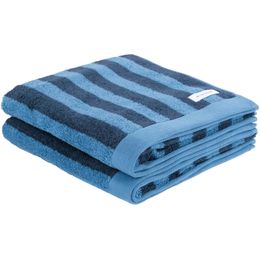 Handtuch Tom Tailor HOME "CLASSIC BATH", blau (schwarz navy, cool blau), B:50cm L:100cm, Frottier, Frottier, Handt&uuml;cher, 100% Baumwolle, 50x100 cm, in trendigen Farben
