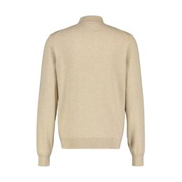 Strickpullover Lerros "Lerros Feinstrickpullover mit Turtleneck", Herren, Gr. XXL, beige (tender beige melange), 80% Baumwolle, 20% Wolle, Rundhals, Pullover Strickpullover