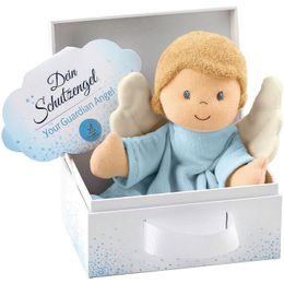 Schmusetuch Sterntaler "Schutzengel, hellblau", Baby, blau (hellblau), Softvelour, Schnuffelt&uuml;cher, mit Geschenkbox