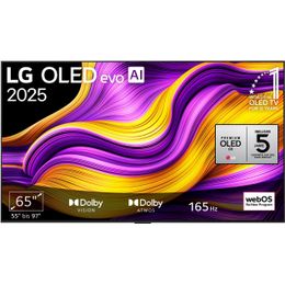 LG OLED-Fernseher "OLED65G57LW", Energieeffizienz: E (A-G), schwarz (silber, schwarz), 65 &Prime;, Fernseher, Topseller