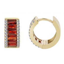 Adelia&acute;s Paar Creolen ADELIA&acute;S "Damen Creolen aus Gold 333 und Zirkonia &Oslash; 9.5 mm - &Oslash; 9.5 mm", gold, Ohrringe, Damen, Damen, Gelbgold 333 Gold, Gelbgold 333, Gold