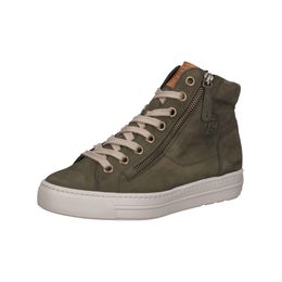 Sneaker Paul Green "Paul Green Sneaker Nubukleder", Damen, Gr. 38,5, braun (oliv, braun), Nubukleder, Schuhe Sneaker