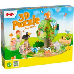 Puzzle Haba "3D Spielwelt Obstgarten", bunt, Puzzles, Kinder, Holz, Papier, Pappe, Motiv