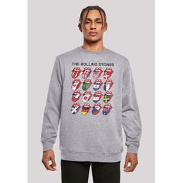 Sweatshirt F4NT4STIC "The Rolling Stones Voodoo Lounge Tongues", Herren, Gr. 5XL, grau (erdgrau), Obermaterial: 50% Baumwolle, 50% Polyester, regular fit, Rundhals, ohne B&uuml;ndchen, Sweatshirts Sweatshirt, Musik, Band, Logo