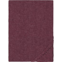 Spannbettlaken Biberna "Hermal", rot (burgund), L:200cm, Flanell, Obermaterial: 100% Baumwolle, Bettlaken, Spannbettlaken, 100% Baumwolle, weich+warm, Matratzenh&ouml;he bis 22 cm, Made in Germany