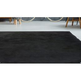 Hochflor-Teppich Calo-deluxe "Vogesen 212" Gr. 4, grau (anthrazit), B:160cm H:45mm L:230cm, Kunstfaser, Teppiche, Kunstfell, Wohnzimmer