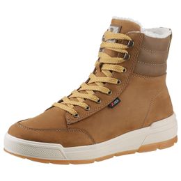 Winterboots RIEKER SPORT, Herren, Gr. 41, braun (cognac, braun), Leder, Schuhe Winterboots, Stiefelette, Schn&uuml;rboots mit TEX-Membran