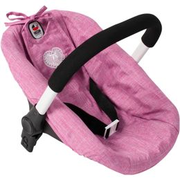 Bayer Chic 2000 Puppen Autositz CHIC2000 "mit Adapter", jeans pink, Puppenausstattungen, KinderB:30cm H:35cm T:30cm, Kunststoff, Polyester, Stahl, passend f&uuml;r Puppenwagen Mika, Nele, Jara, Linus und Linus Duo, B:30cm H:35cm T:30cm