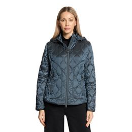 Outdoorjacke Betty Barclay "Damen mit abnehmbarer Kapuze", Damen, Gr. 38, blau (ashley blau), Obermaterial: 100% Polyamid, tailliert, Jacken Outdoorjacke