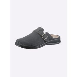 Clog MUBB, Herren, Gr. 43, grau, Leder, Rindsleder, Veloursleder, Basic, Schuhe Clog