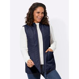Steppweste Casual Looks, Damen, Gr. 38, blau (marine), 100% Polyester, Wattierung:100% Polyester, unifarben, Westen Steppweste