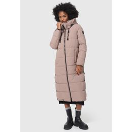 Winterjacke Marikoo "Nadeshikoo XIV", Damen, Gr. M, grau (taupe grau), Obermaterial: 100% Polyester; Innenseite: 100% Polyester; Futter: 100% Polyester; Wattierung: 100% Polyester, Jacken Winterjacke, extra langer Winter Mantel gesteppt