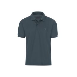 Poloshirt TRIGEMA "TRIGEMA Poloshirt DELUXE Piqu&eacute;", Damen, Gr. L, grau (anthrazit), 100% Baumwolle, Basic, Shirts