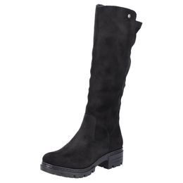 Winterstiefel Rieker, Damen, Gr. 38, Normalschaft, schwarz, Textil, Schuhe Winterstiefel, Langschaftstiefel, Blockabsatz, mit Stretch, Topseller