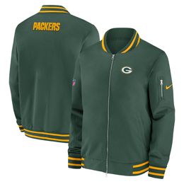 Bomberjacke Nike "Nike Jacke Green Bay Packers Nike Coach Bomber", Kinder, Gr. L, gr&uuml;n, 100% Polyester, Jacken Bomberjacke