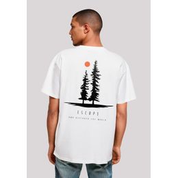 T-Shirt F4NT4STIC "Oversize Escape Discover the World Pinetree", Herren, Gr. L, wei&szlig;, Obermaterial: 100% Baumwolle, oversize, Rundhals, ohne B&uuml;ndchen, Shirts T-Shirt, Discover the World