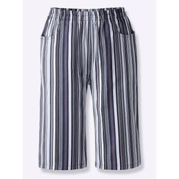 Bermudas Classic Basics, Damen, Gr. 38, Normalgr&ouml;&szlig;en, schwarz (schwarz, gestreift), 100% Baumwolle, gemustert, gestreift, mehrfarbig, knielang, Hosen Bermudas