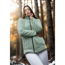 Fleecejacke Arctic Seven "ASDiania", Damen, Gr. XXL, gr&uuml;n (dusty mint), Obermaterial: 100% Polyester, Innenseite: 100% Polyester, Jacken Fleecejacke, Sherpa &Uuml;bergangsjacke
