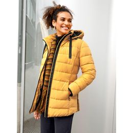 Steppjacke Casual Looks, Damen, Gr. 40, gelb (ocker), 100% Polyester, unifarben, Jacken Steppjacke