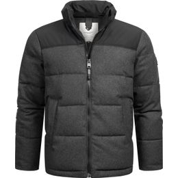 Steppjacke Ragwear "Waldess", Herren, Gr. S (48), grau (dunkelgrau), Obermaterial: 100% Polyester; Futter: 100% Polyester; Wattierung: 100% Polyester, gerade h&uuml;ftbedeckend, hoch geschlossener Ausschnitt, &Auml;rmel ohne &Auml;rmelschlitz Rippstrickb&uuml;ndchen, Jacken Steppjacke, Gesteppte Herren Outdoorjacke in Woll-Optik