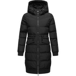 Steppmantel Ragwear "Briosh", Damen, Gr. XXL (44), schwarz, Obermaterial: 100% Polyester. Futter: 100% Polyester. Wattierung: 100% Polyester, figurumspielend ca. Mitte Oberschenkel, hoch geschlossener Ausschnitt, eng Rippstrickb&uuml;ndchen, M&auml;ntel Steppmantel, Wasserdichter Damen Wintermantel mit Kapuze