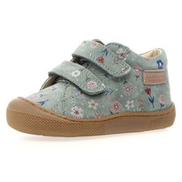 Lauflernschuh Naturino "Amur", Baby, Gr. 21, gr&uuml;n, Veloursleder, gebl&uuml;mt, Schuhe Lauflernschuh, Barfu&szlig;schuh, Klettschuh mit Blumenprint, Gr&ouml;&szlig;enschablone zum Download