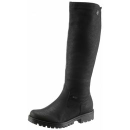 Winterstiefel Rieker, Damen, Gr. 36, Normalschaft, schwarz, Lederimitat, unifarben, Schuhe Winterstiefel, Langschaftstiefel, Winterstiefel im klassischen Look, TEX-Membran, Topseller