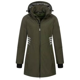 Softshelljacke Arctic Seven "ASGiuliana", Damen, Gr. XS, gr&uuml;n (olive), Obermaterial: 96% Polyester, 4% Elasthan; Innenseite: 100% Polyester, Jacken Softshelljacke, mit abnehmbarer Kapuze