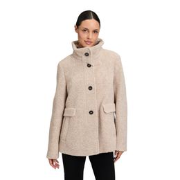 Winterjacke Gil Bret "Damen mit Kragen", Damen, Gr. 46, beige (light sand), Pl&uuml;sch, Obermaterial: 60% Wolle, 22% Polyamid, 13% Polyester, 5% diverse Faserarten; Futter: 100% Polyester, ausgestellt, Jacken Winterjacke