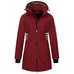 Softshelljacke Arctic Seven "ASGiuliana", Damen, Gr. M, rot (bordeaux), Obermaterial: 96% Polyester, 4% Elasthan; Innenseite: 100% Polyester, Jacken Softshelljacke, mit abnehmbarer Kapuze