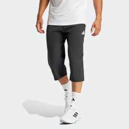 Sporthose adidas Performance "TR-ES 3/4 PANT", Herren, Gr. M, N-Gr, schwarz, Obermaterial: 87% Polyester, 13% Elasthan, 3/4-L&auml;nge, Hosen Sporthose