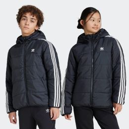 Outdoorjacke adidas originals "PADDED JACKET", Jungen, Gr. 140, schwarz, Obermaterial: 100% Polyester, Jacken Outdoorjacke
